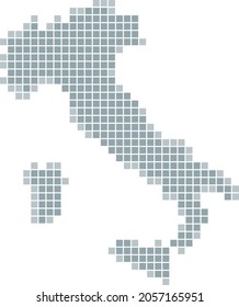 Pixel Map Italy Isolated Stock Vector (Royalty Free) 2057165951 ...