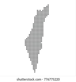 Map Israel Hearts Vector Stock Vector (Royalty Free) 1386434831