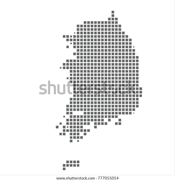 Pixel Map South Korea Vector Dotted 스톡 벡터로열티 프리 777055054