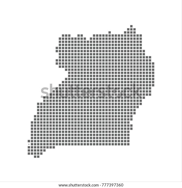 Pixel Map Uganda Vector Dotted Map: เวกเตอร์สต็อก (ปลอดค่าลิขสิทธิ์ ...