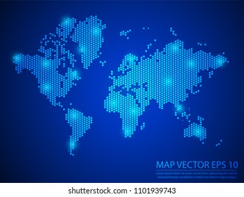 Pixel Mosaic Glow Blue Dot Map 库存矢量图（免版税）1101939743 | Shutterstock