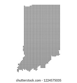 Pixel Mosaic Map Indiana On White Stock Vector (Royalty Free ...