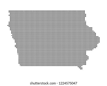 Iowa State Print Map White Background Stock Vector (Royalty Free ...