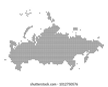 Pixel Dotted Map Russia Grey Vector Stock Vector (Royalty Free ...