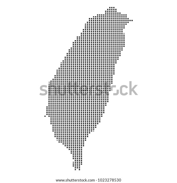 Pixel Mosaic Map Taiwan On White Stock Vector (Royalty Free) 1023278530 ...