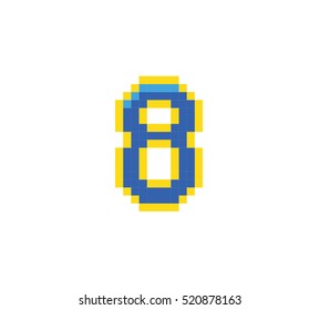 Pixel Number Stock Vector (Royalty Free) 520878163 | Shutterstock