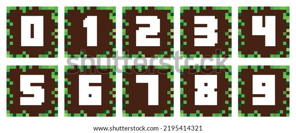 Pixel Number Video Game Style 8 Stock Vector (Royalty Free) 2195414321 ...