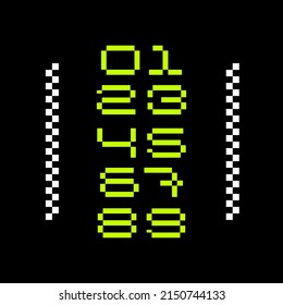 Pixel Numbers Font Trendy Typography Illustration Stock Vector (Royalty ...