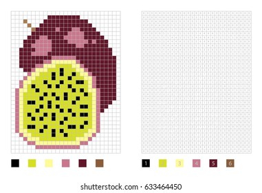 Pixel Figs Coloring Page Numbered Squares Stock Vector (Royalty Free ...