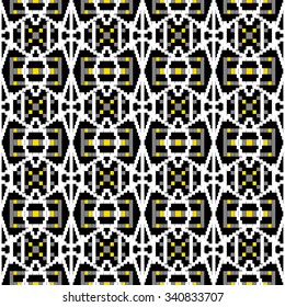 Pixel Pattern Ornate Lines Geometric Pattern Stock Vector (Royalty Free ...