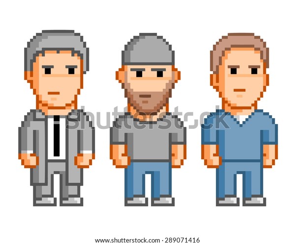 Pixel People 8 Bit Video Game Stock Vector (Royalty Free) 289071416 ...