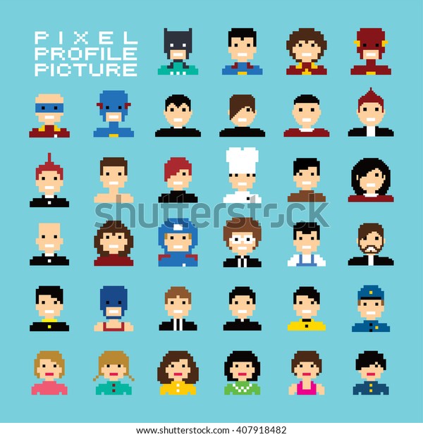 pixel personne ensemble d'images vectorielles illustration : image ...