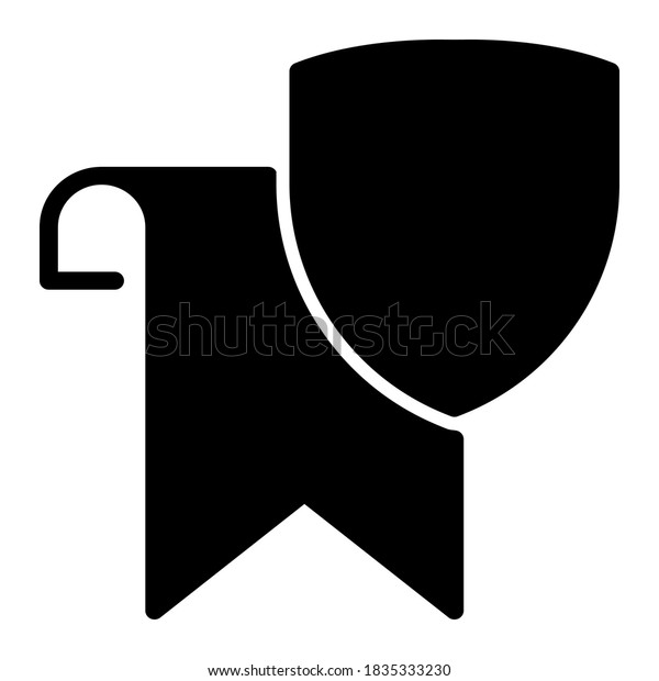 Pixel Perfect Bookmark Favorite Shield Sign Stock Vector (Royalty Free ...