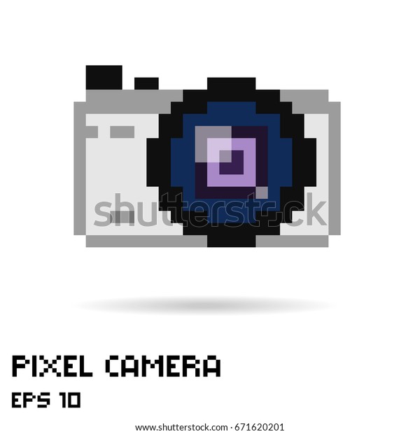 Pixel Photo Camera Icon Vector 8 Stock Vector (Royalty Free) 671620201 ...