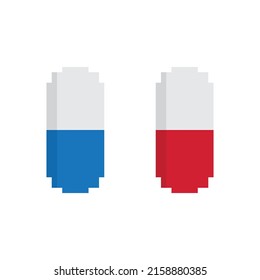 Pixel Pills Icon Vector Pixel Art Stock Vector (Royalty Free ...
