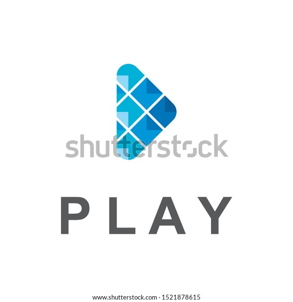 Pixel Play Logo Design Template Stock Vector (Royalty Free) 1521878615 ...
