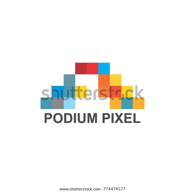 Pixel Podium Logo Design Vector Stock Vector (Royalty Free) 774474577 ...