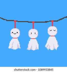 Pixel Rain Dolls8 Bit Art Stock Vector (Royalty Free) 1089933845 ...