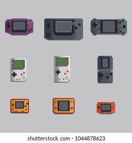 Pixel Retro Portable Game Device8bit Vector: vector de stock (libre de ...
