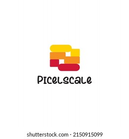 Pixel Scale Logo Design Vector Stock Vector (Royalty Free) 2150915099 ...