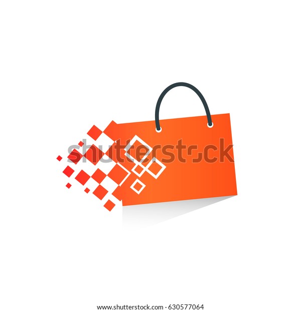 Pixel Shop Design Logo Stock Vector (Royalty Free) 630577064