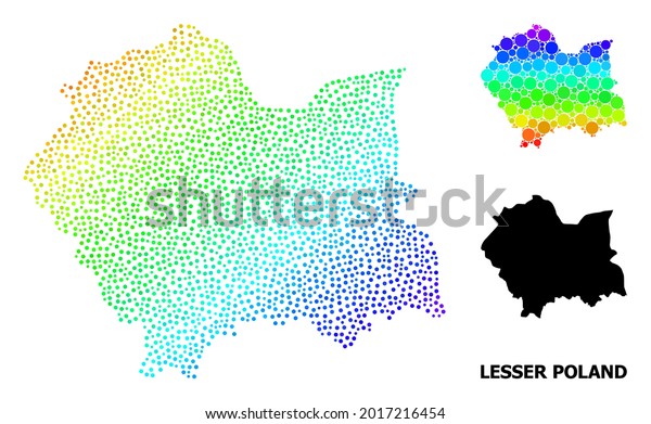Pixel Spectrum Monochrome Map Lesser Poland Stock Vector (Royalty Free ...