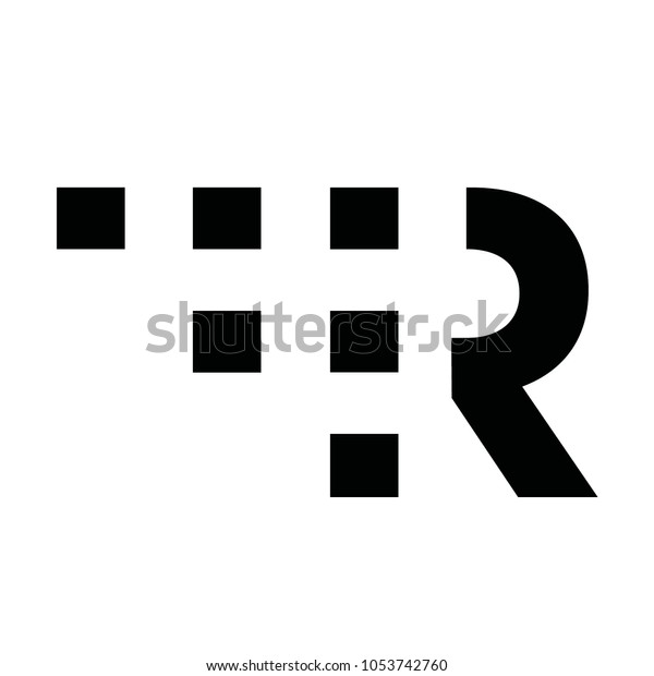 Pixel Square R Letter Logo Icon Stock Vector (Royalty Free) 1053742760 ...