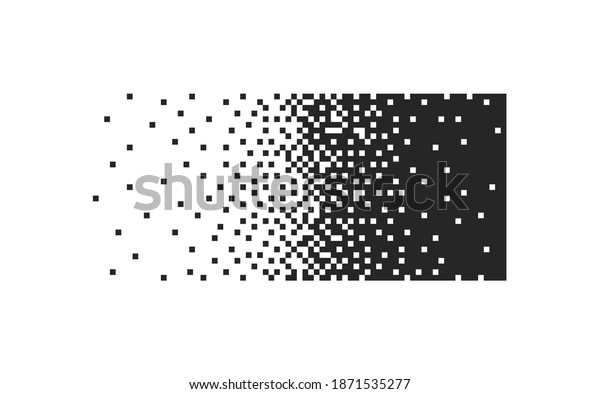 Pixel Squares Black Line Horizontal Stripe Stock Vector (Royalty Free ...