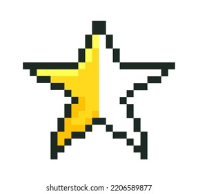 Pixel Star Icon Vector Illustration Stock Vector (Royalty Free ...