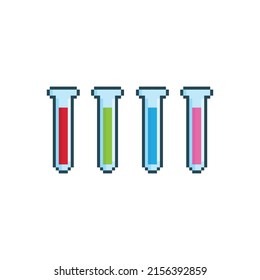 Pixel Testtube Icon Vector Pixel Art Stock Vector (Royalty Free ...