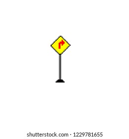 Pixel Traffic Signs: เวกเตอร์สต็อก (ปลอดค่าลิขสิทธิ์) 1229781655 ...