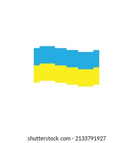 Pixel Ukraine Flag Vector Ukrainian Wave Stok Vektör (Telifsiz ...