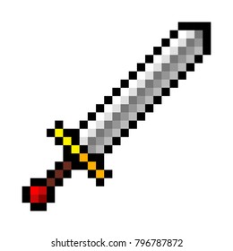 Sword Pixel Vector Stock Vector (Royalty Free) 1074104534