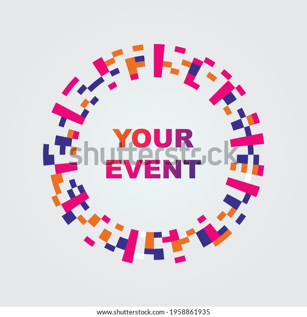 Pixelated Abstract Circle Event Logo Stock Vector (Royalty Free ...