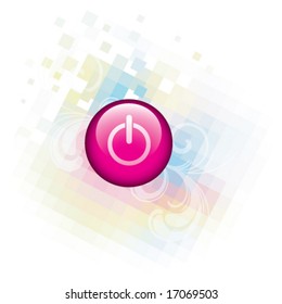 Pixelated Background Power Button Stock Vector (Royalty Free) 17069503 ...