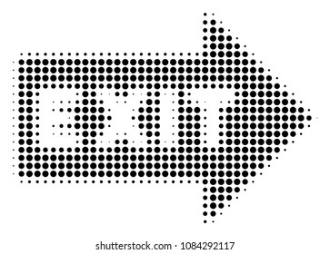 Pixelated Black Exit Arrow Icon Vector Stock Vector (Royalty Free ...