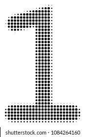 Pixelated Black One Digit Icon Vector Stock Vector (Royalty Free ...