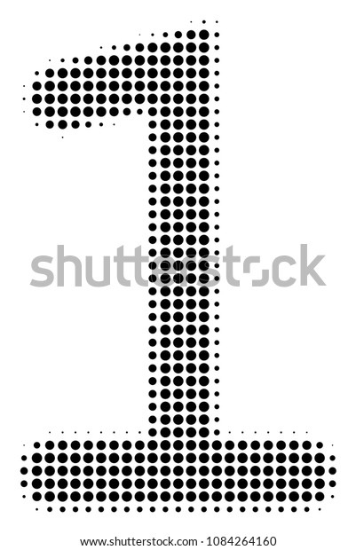 Pixelated Black One Digit Icon Vector Stock Vector (Royalty Free ...