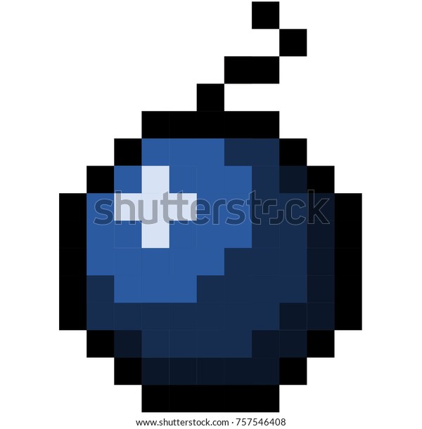 Pixelated Bomb Icon: vector de stock (libre de regalías) 757546408 ...