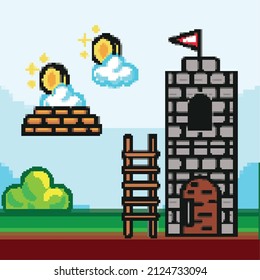 264 imágenes de Ladder pixel art - Imágenes, fotos y vectores de stock ...