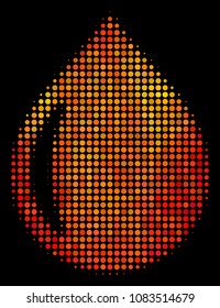 Pixelated Drop Icon Bright Pictogram Hot Stock Vector (Royalty Free ...