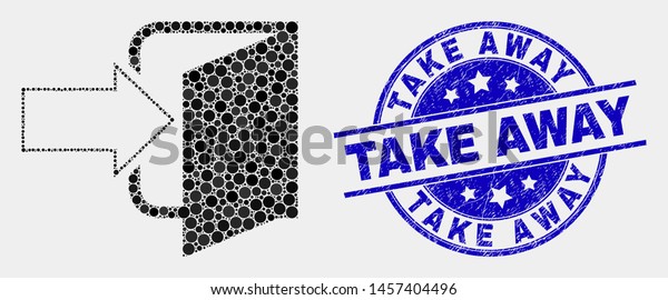 Pixelated Exit Door Mosaic Pictogram Take Stock Vector (Royalty Free ...
