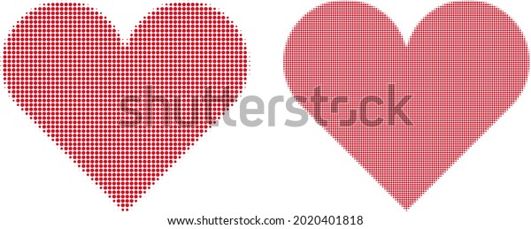 Pixelated Halftone Playing Card Heart Suit Stock Vector (Royalty Free ...