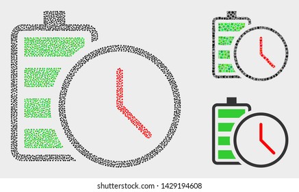 Dot Flat Battery Charge Time Icons Stock Vector (Royalty Free) 1427256098
