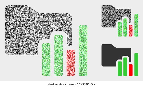 Pixelated Mosaic Charts Folder Icons Vector Stock Vector (Royalty Free ...