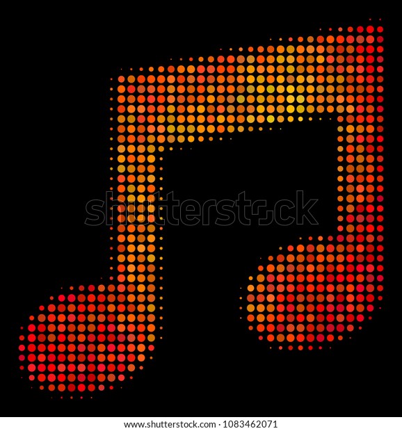 Pixelated Music Notes Icon Bright Pictogram: Stock-Vektorgrafik ...