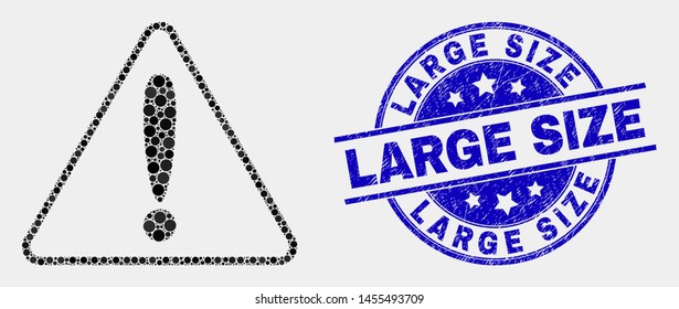 Pixelated Warning Mosaic Pictogram Mistake Stamp Stock Vector (Royalty ...