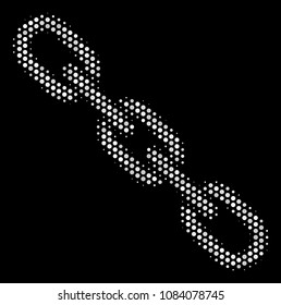 Pixelated White Chain Icon On Black Stock Vector (Royalty Free) 1084078745