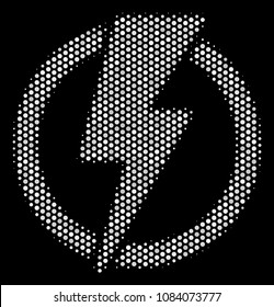 Pixelated White Electricity Icon On Black Stock Vector (Royalty Free ...