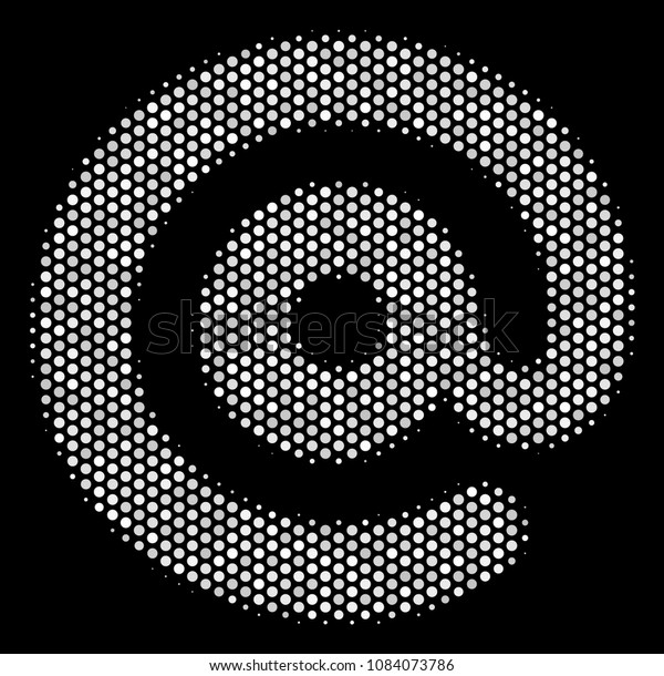 Pixelated White Email Symbol Icon On Stock Vector (Royalty Free ...